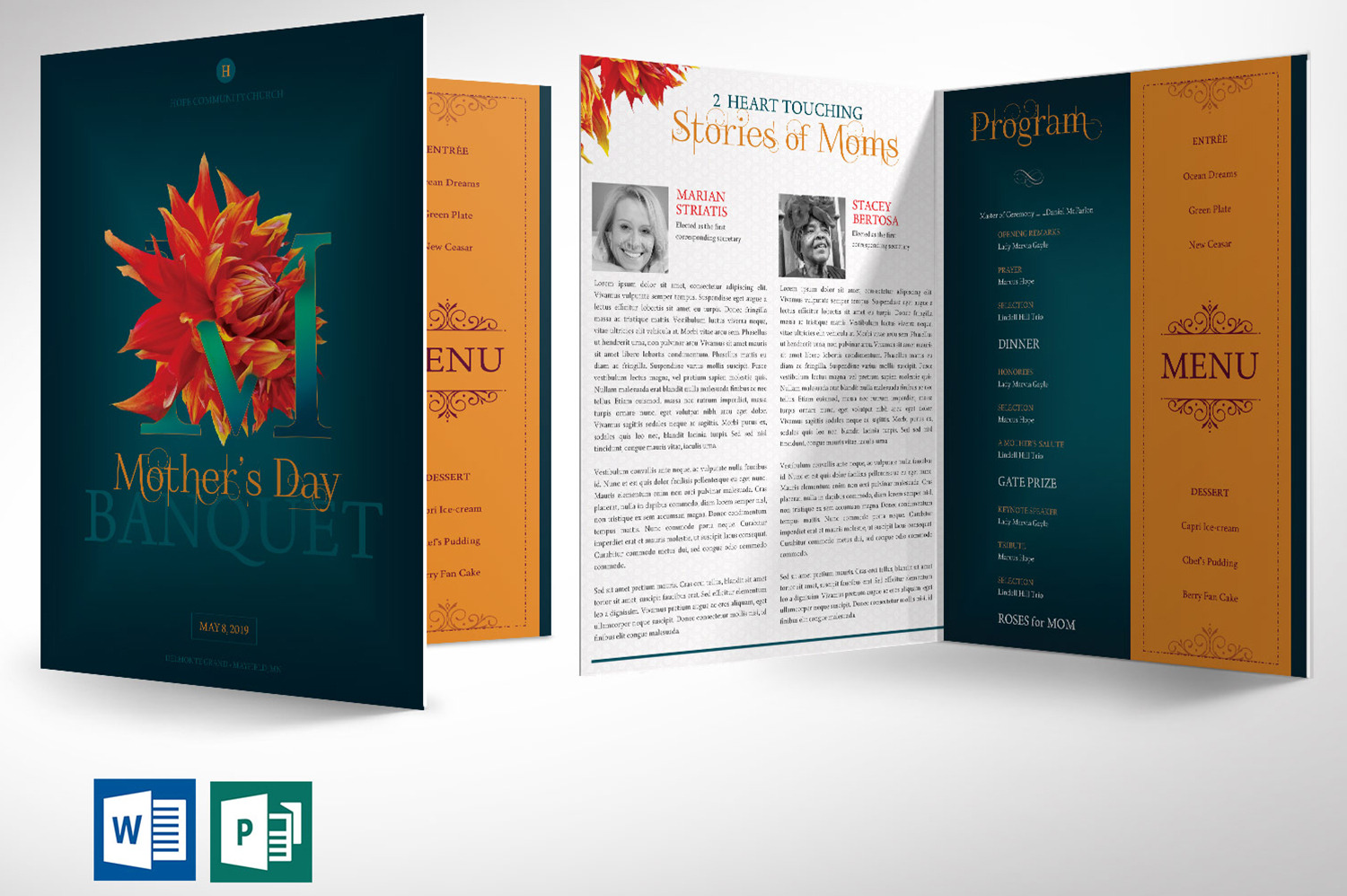 Mothers Day Gala Program Word 4 Pages