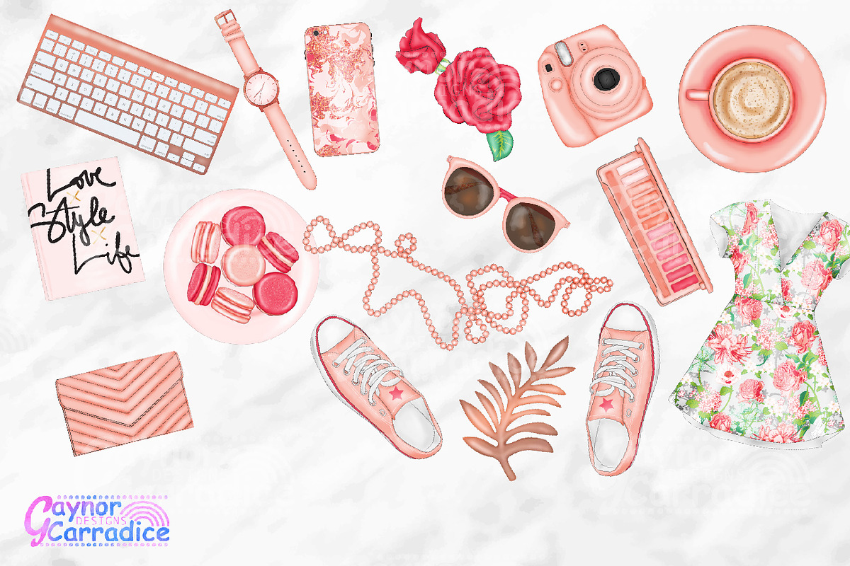 Blogger clipart collection, an Illustration by Gaynor Carradice Designs