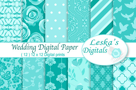 Blue Floral Digital Paper Pack | Graphic Patterns ~ Creative Market