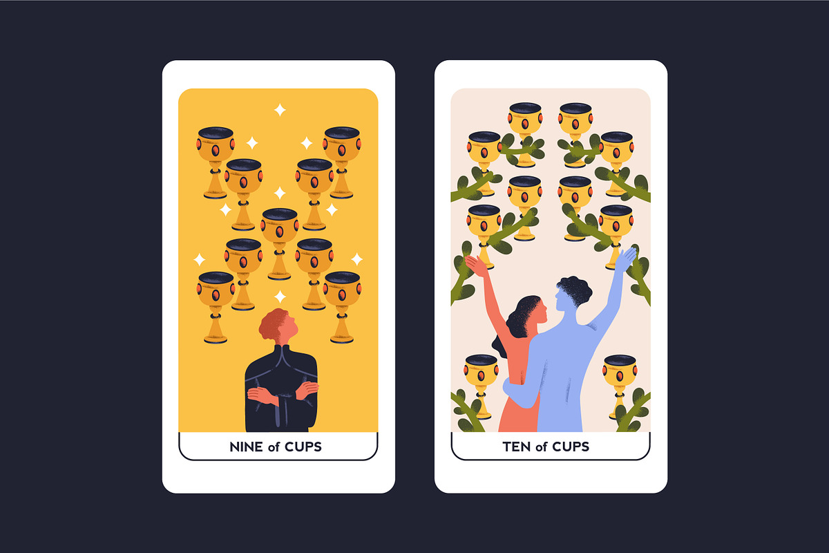 Suit of Cups tarot cards set, an Illustration by Good Studio