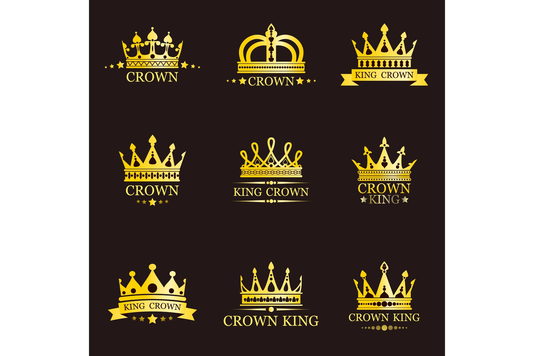 King or queen crowns for brand, a Decorative Illustration by Elegant ...