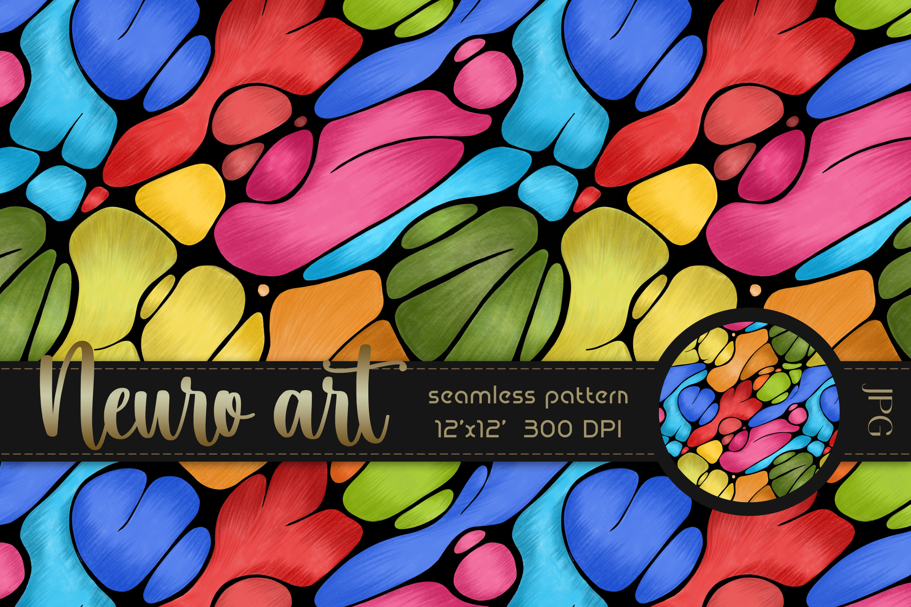 Neuro Art | Seamless surface pattern