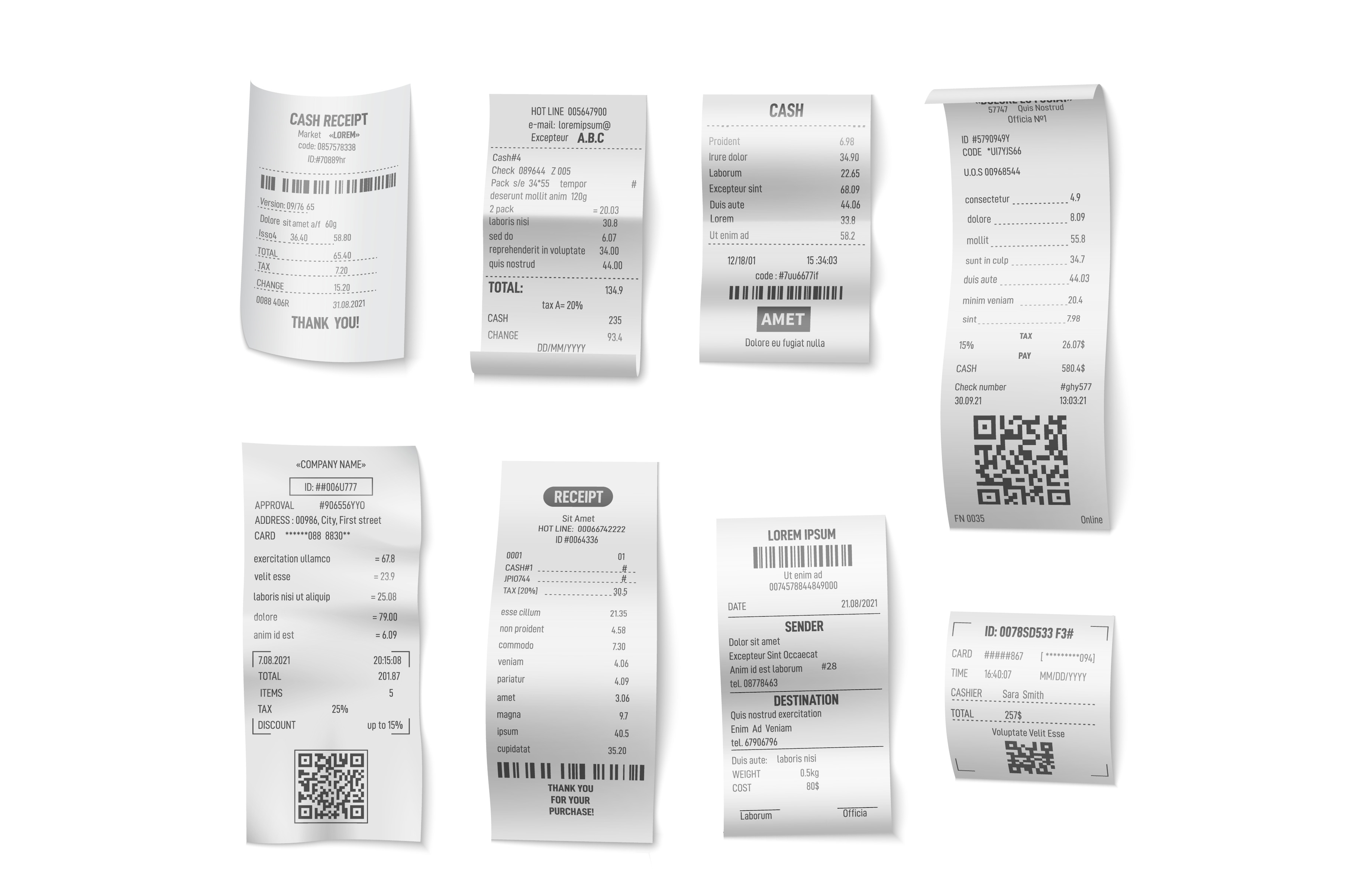 Receipts bill. Paper receipt design | Background Graphics ~ Creative Market