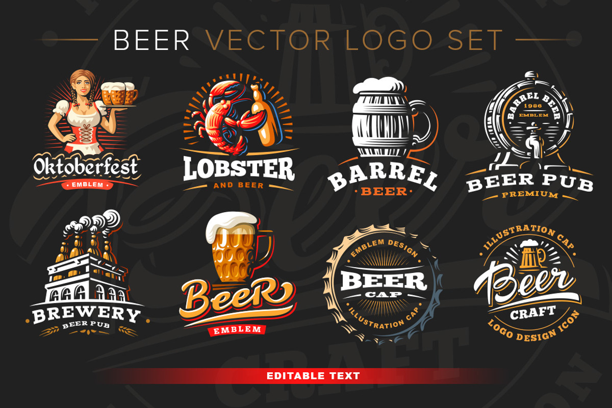 Beer logo, a Branding & Logo Template by SODESIGN