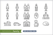 Minimal family icons, an Outline Icon by Picture Window