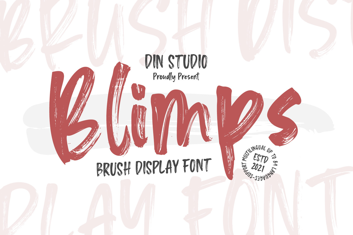 Blimps, a Script Font by din-studio.com
