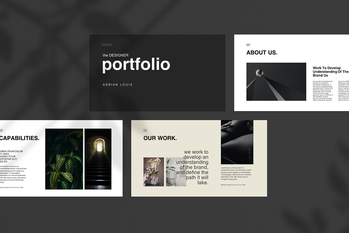Minimal Portfolio Template, a Presentation Template by GoldenPixelStudio