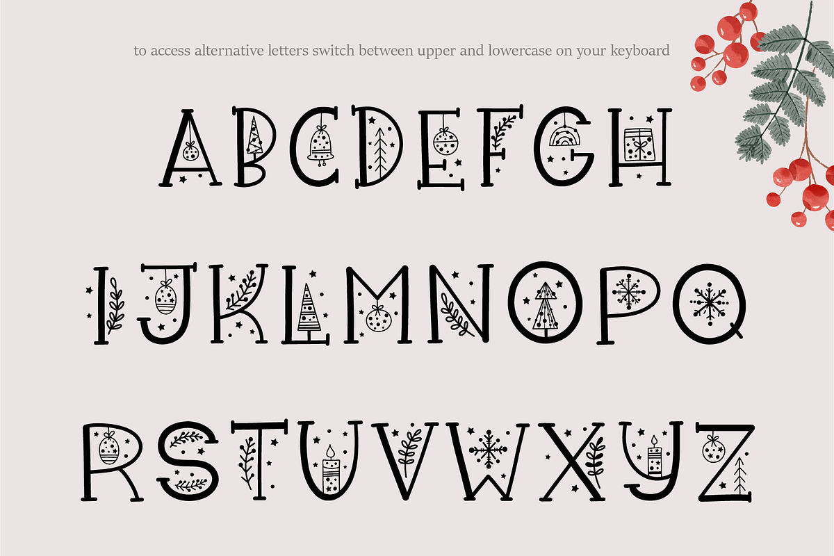 Christmas Bliss. Display Font, a Serif Font by DearLetters