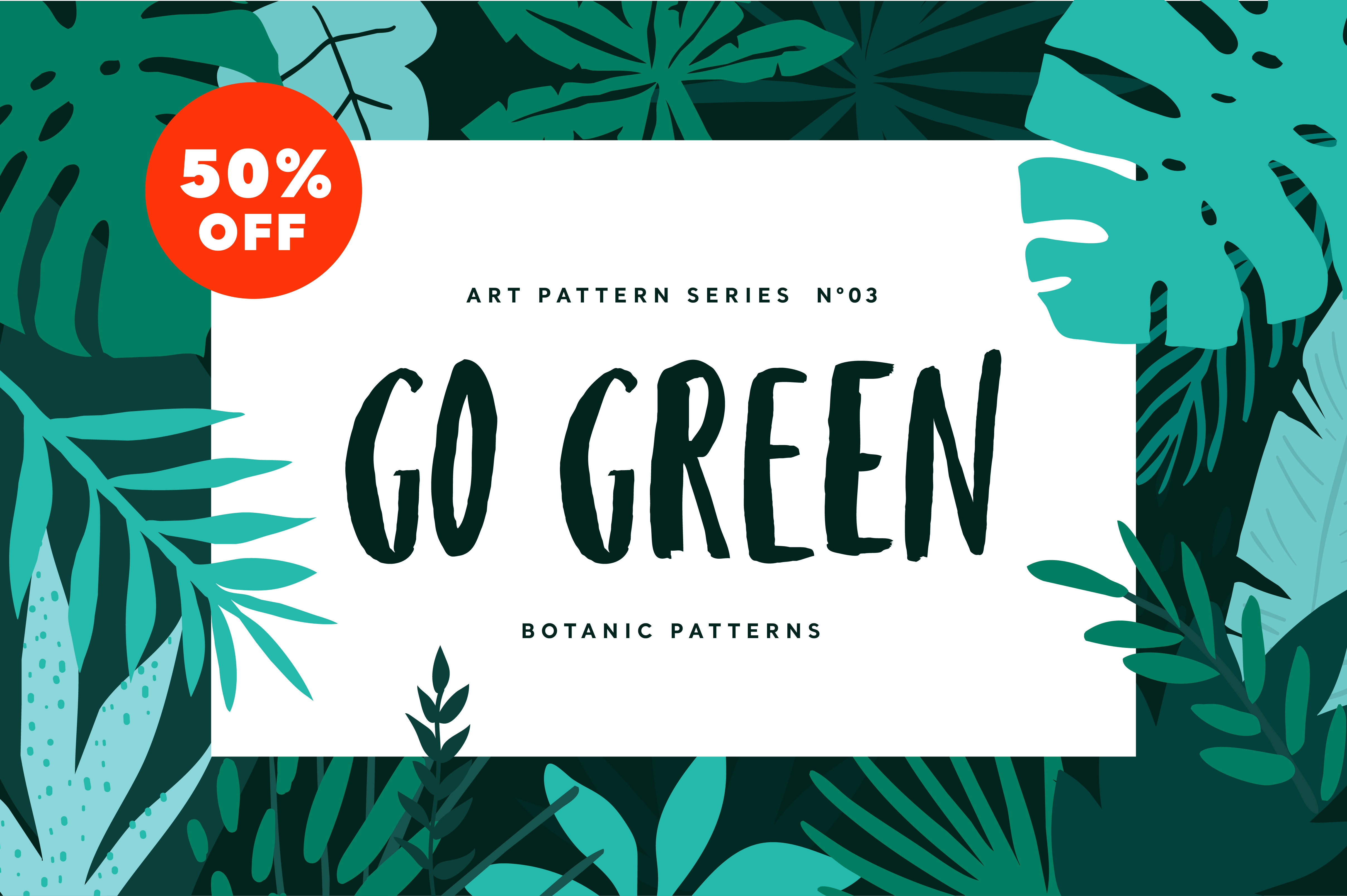 GO GREEN DESIGN PACK, a Pattern Graphic by funderful