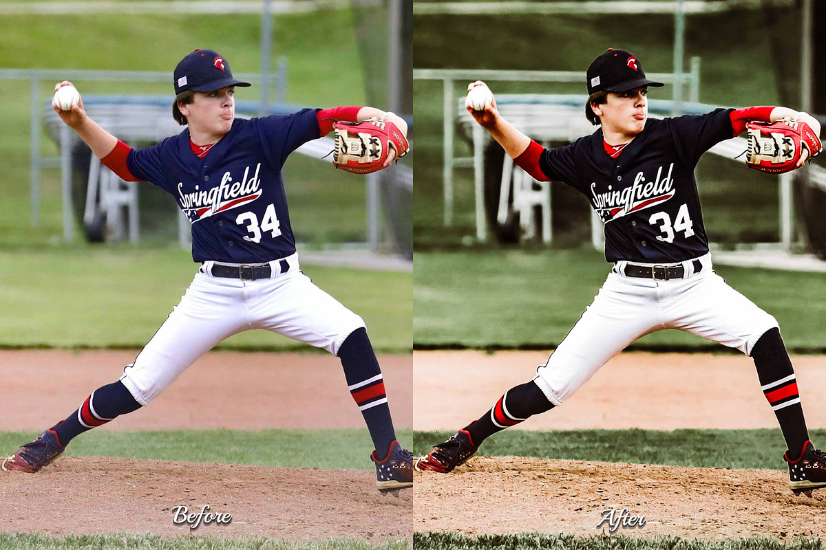 30 Baseball Photoshop Actions and LUTs