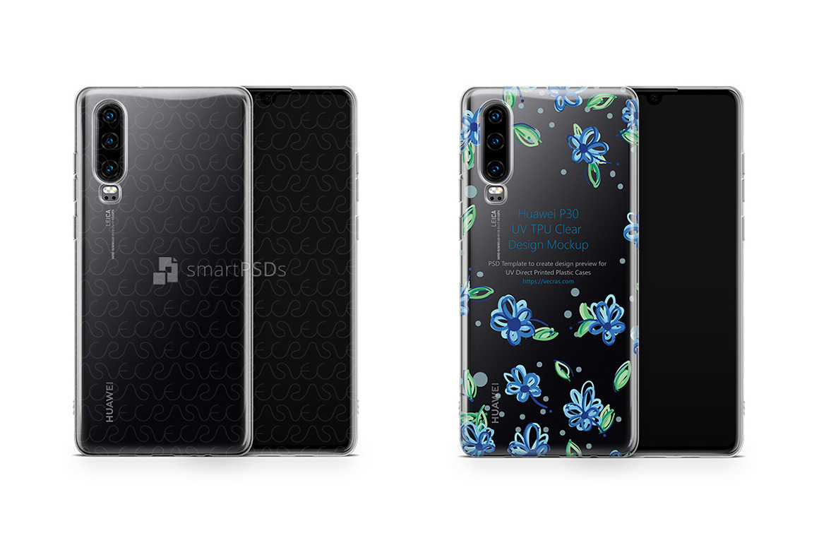 Huawei P30 UV TPU Clear Case Mockup, a Product Mockup by VecRas