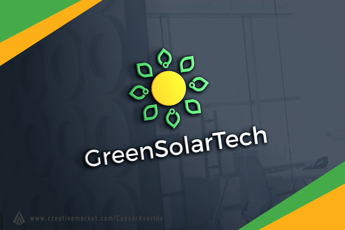 Green Solar Tech Logo Template, a Branding & Logo Template by Avartde ...