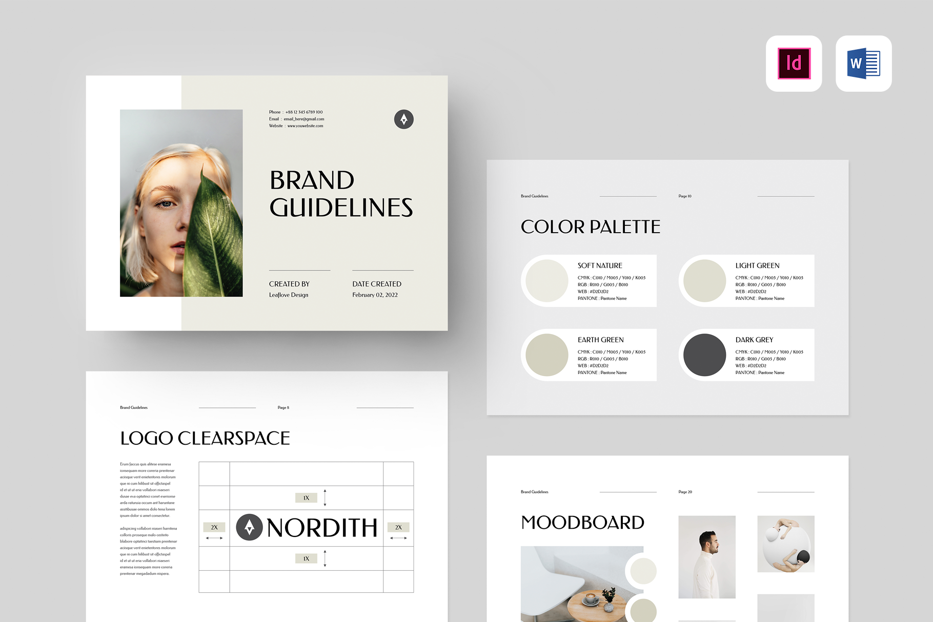 Brand Guidelines | MS Word & Indd, a Brochure Template by Leaflove