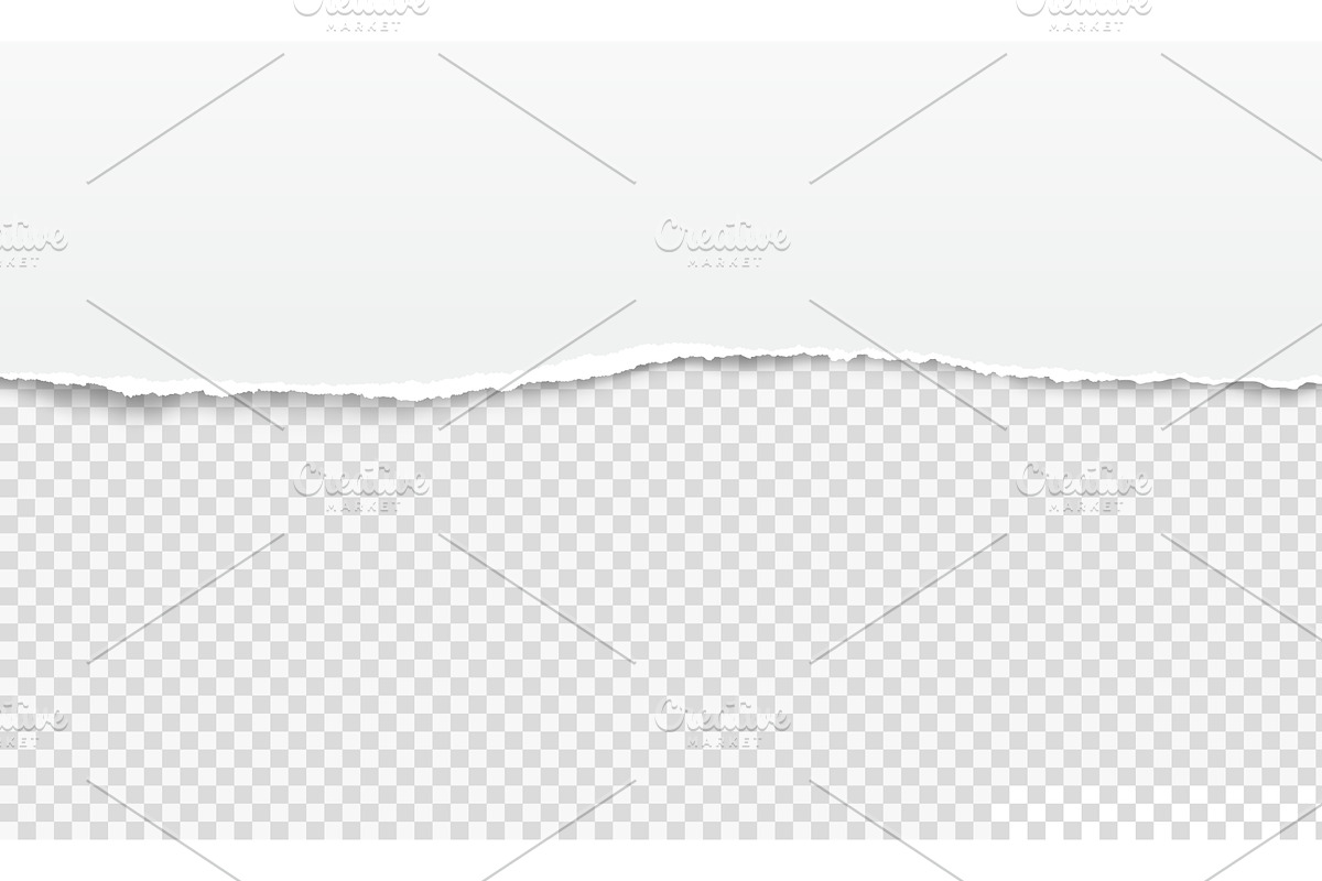 Ripped paper edge, white torn page, a Texture Graphic by Frogella