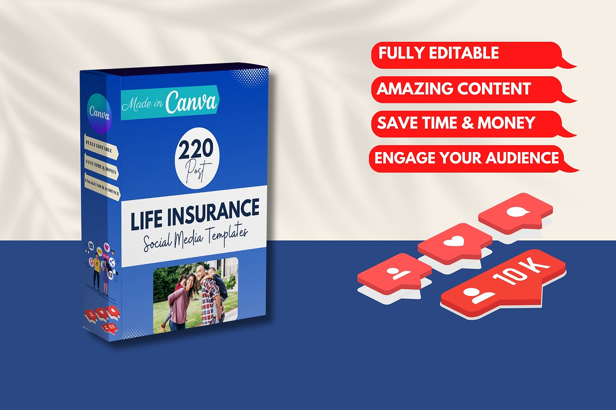 220 Life Insurance Canva Templates, a Social Media Template by Viral ...