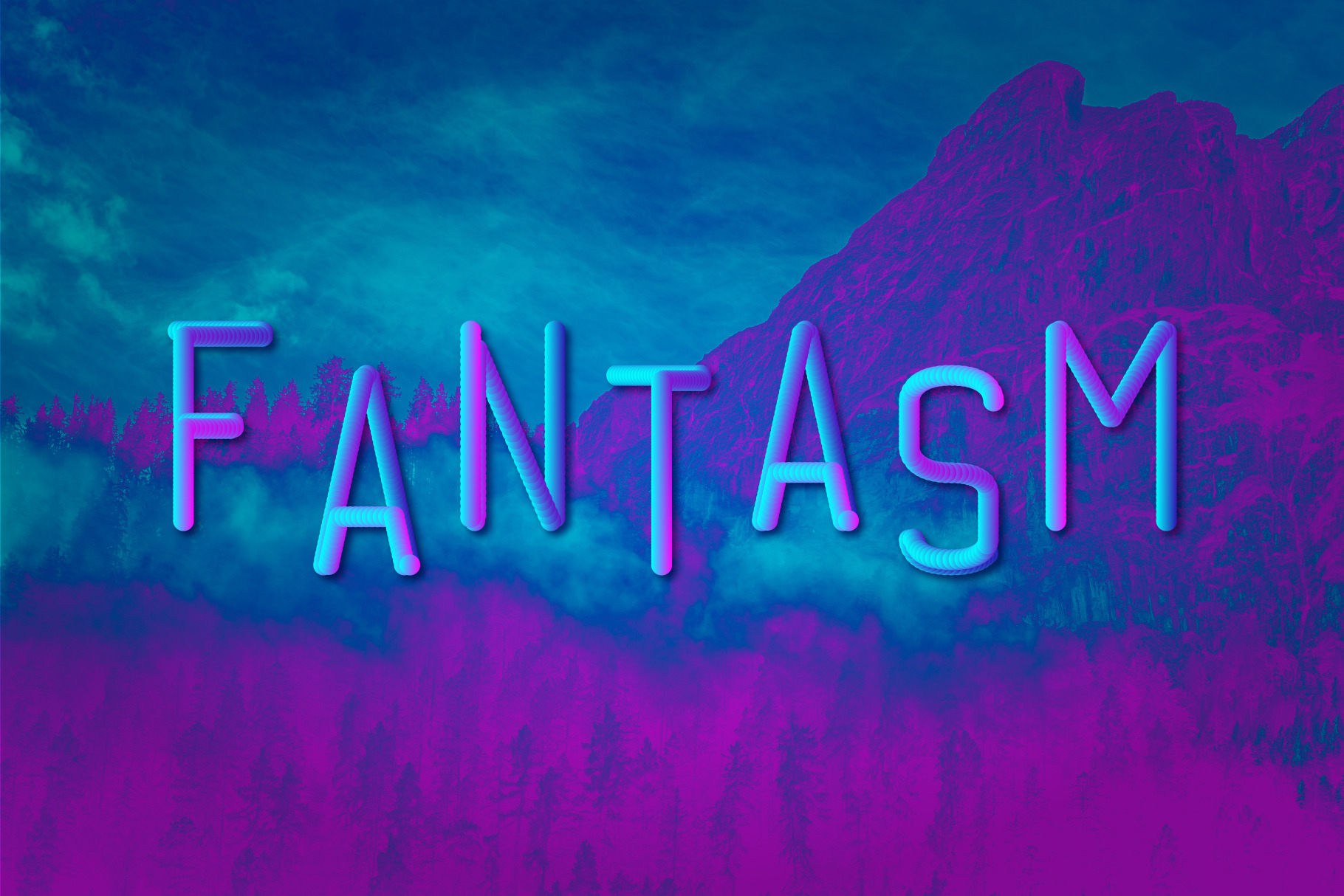 Fantasm 3D Font, a Sans Serif Font by Nadezda