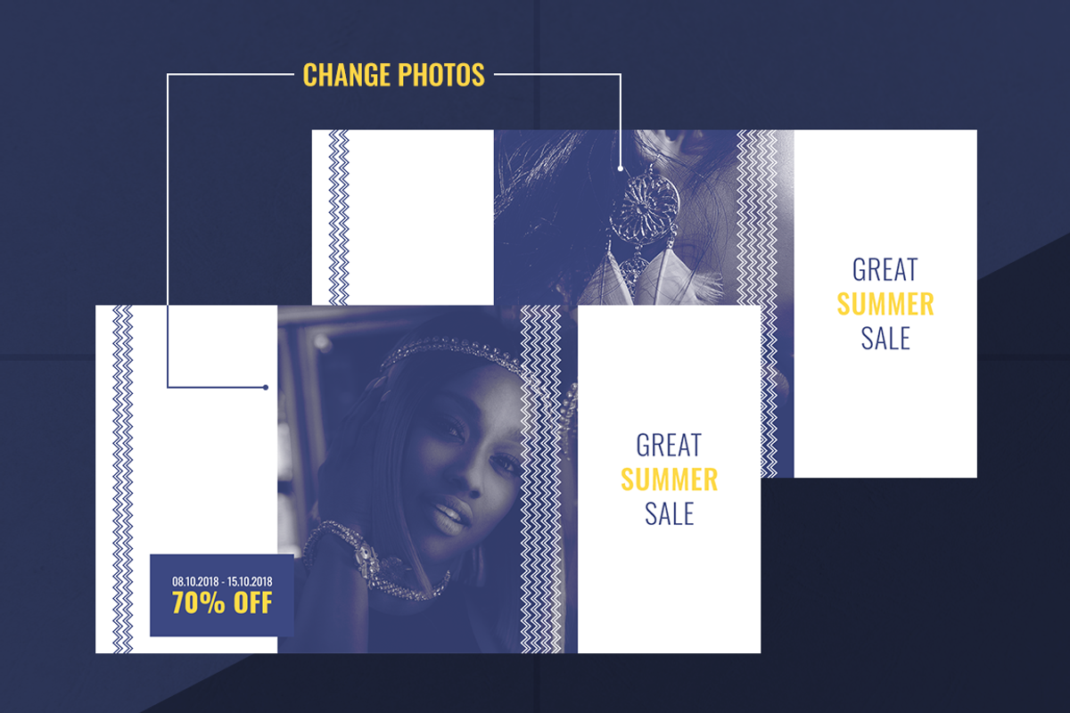 Facebook Post Templates, a Social Media Template by Graphicase