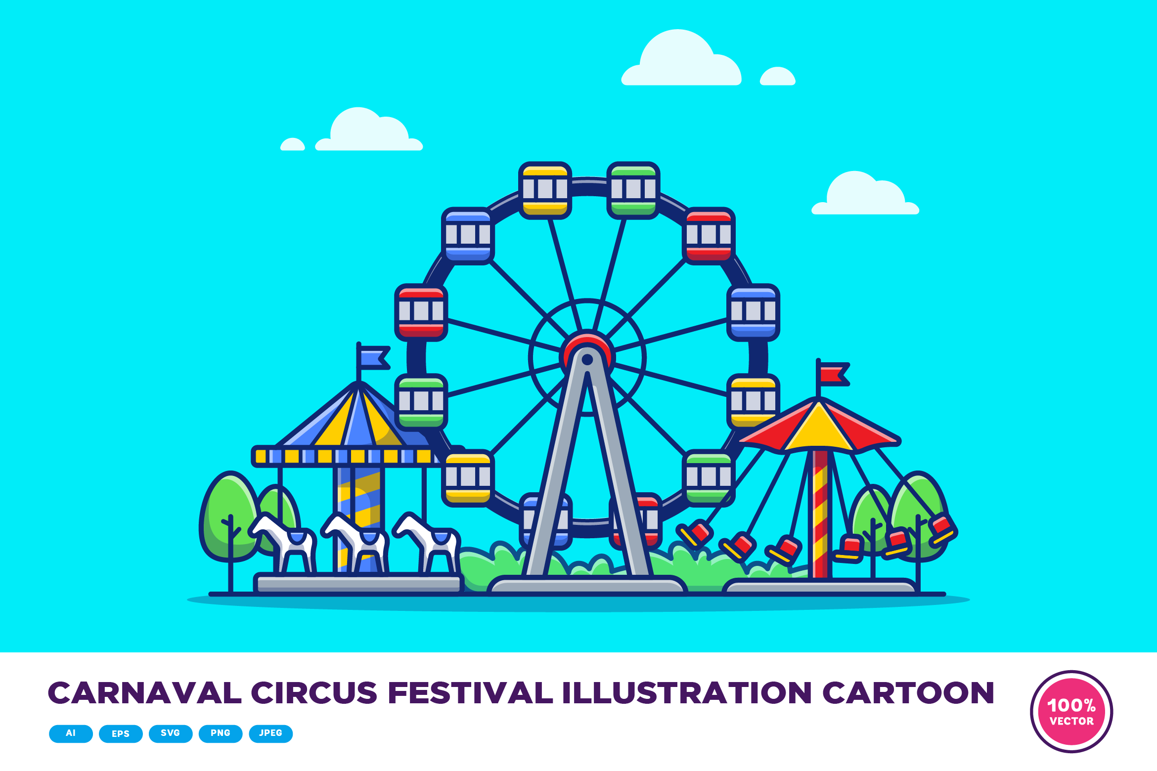 Carnaval Circus Festival Cartoon, an Illustration by Catalyst Labs ...