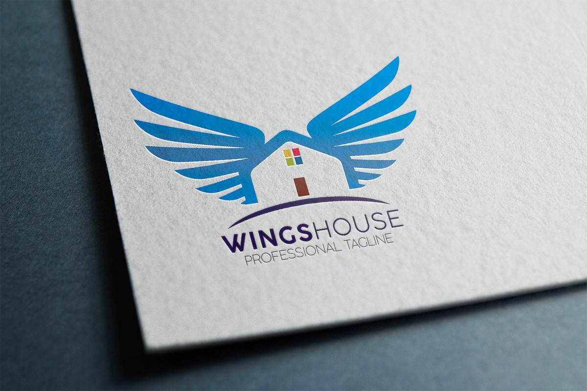 Wings House Logo, a Branding & Logo Template by essegraphic