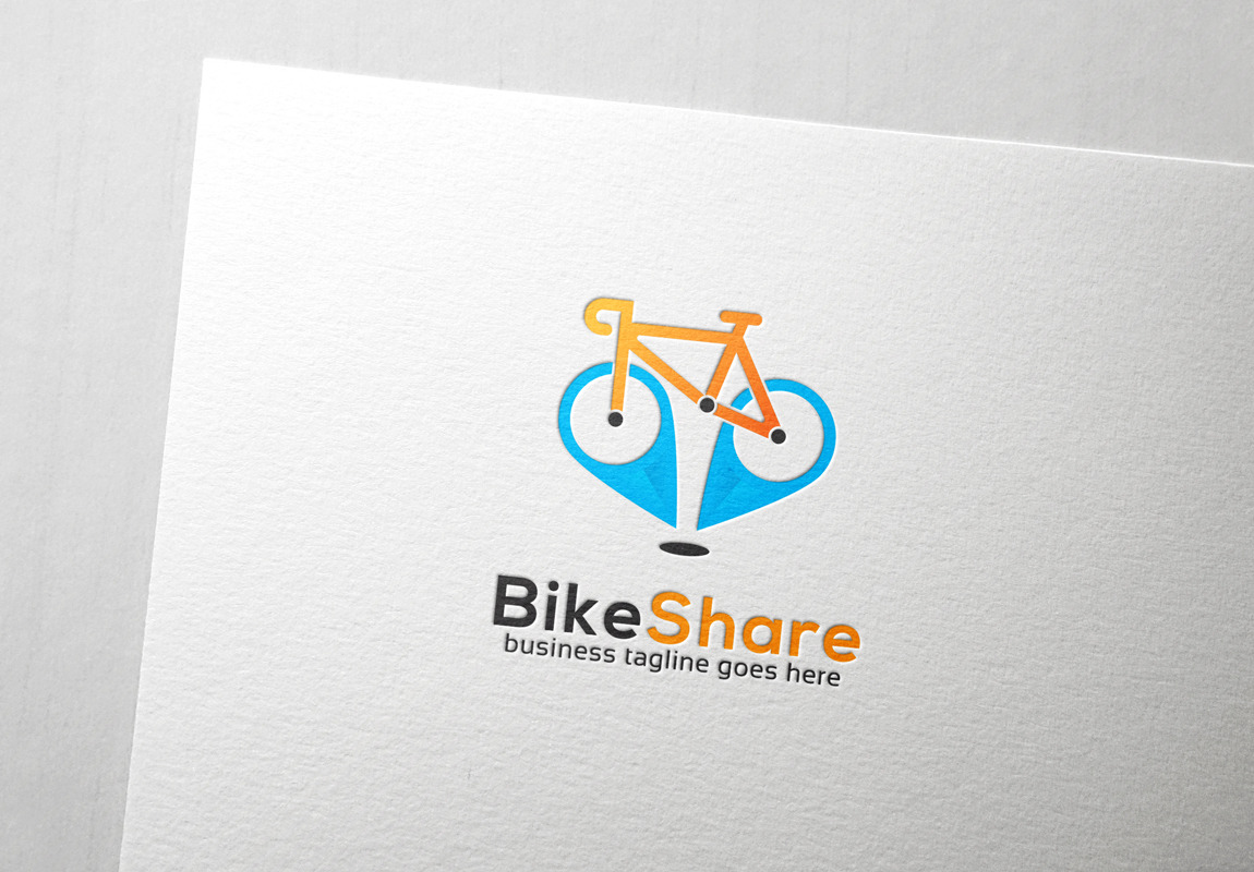 Bike Share Logo, a Branding & Logo Template by Slim Studio