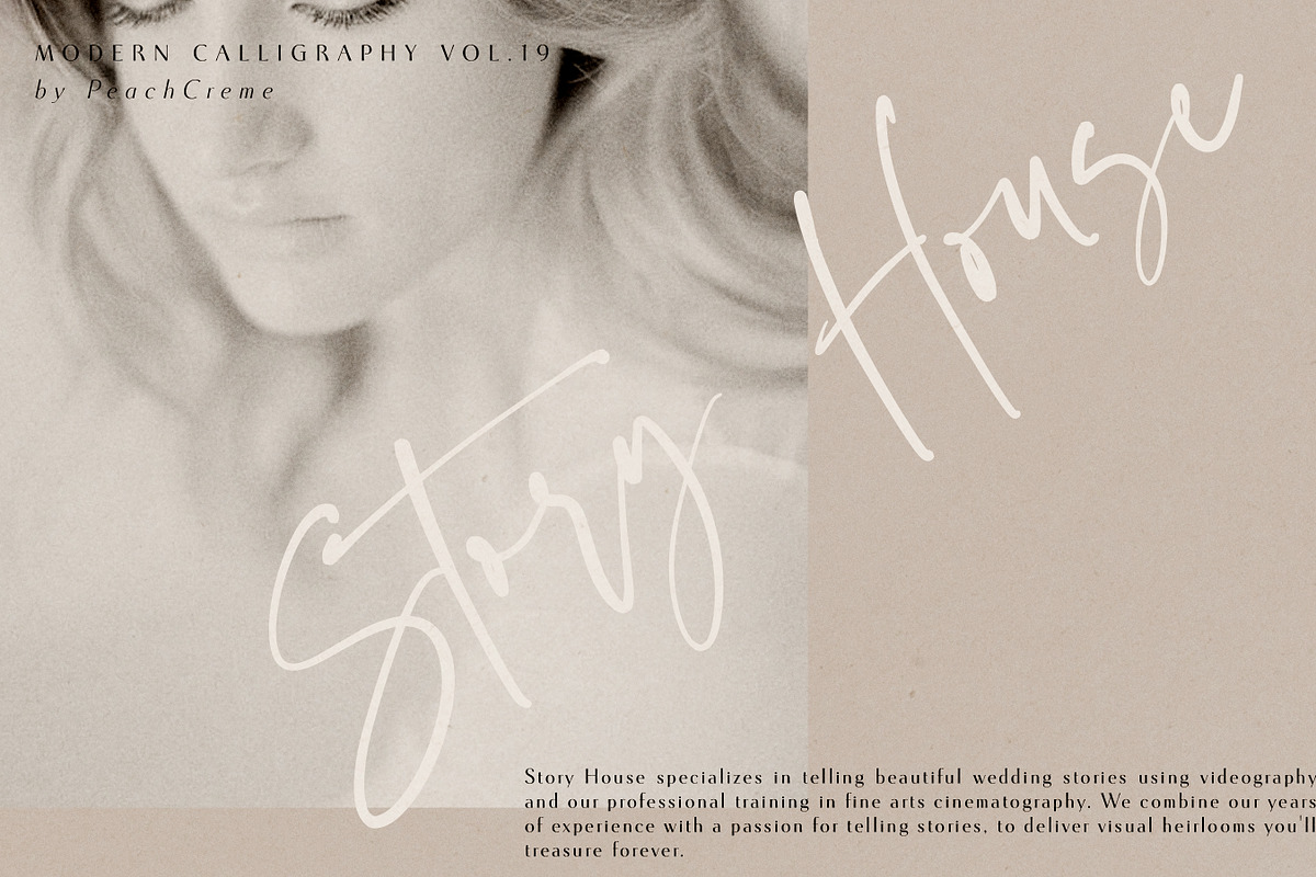Faustine //Modern Script, a Handwritten Font by PeachCreme