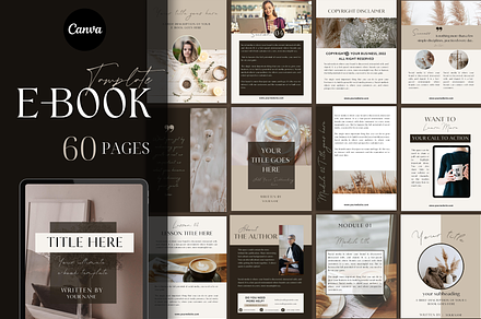 eBook Template Canva, Workbook, | Magazine Templates ~ Creative Market