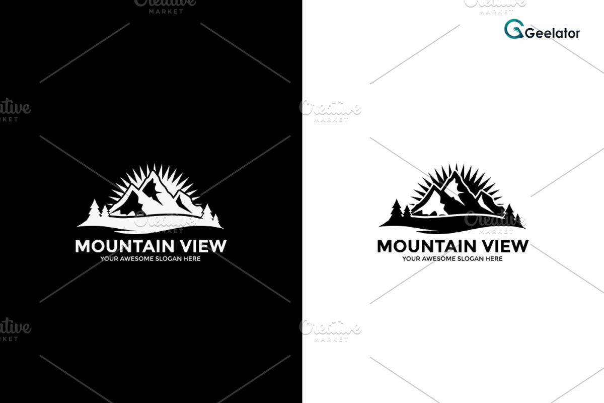 Mountain View Logo Template, a Branding & Logo Template by Geelator ...