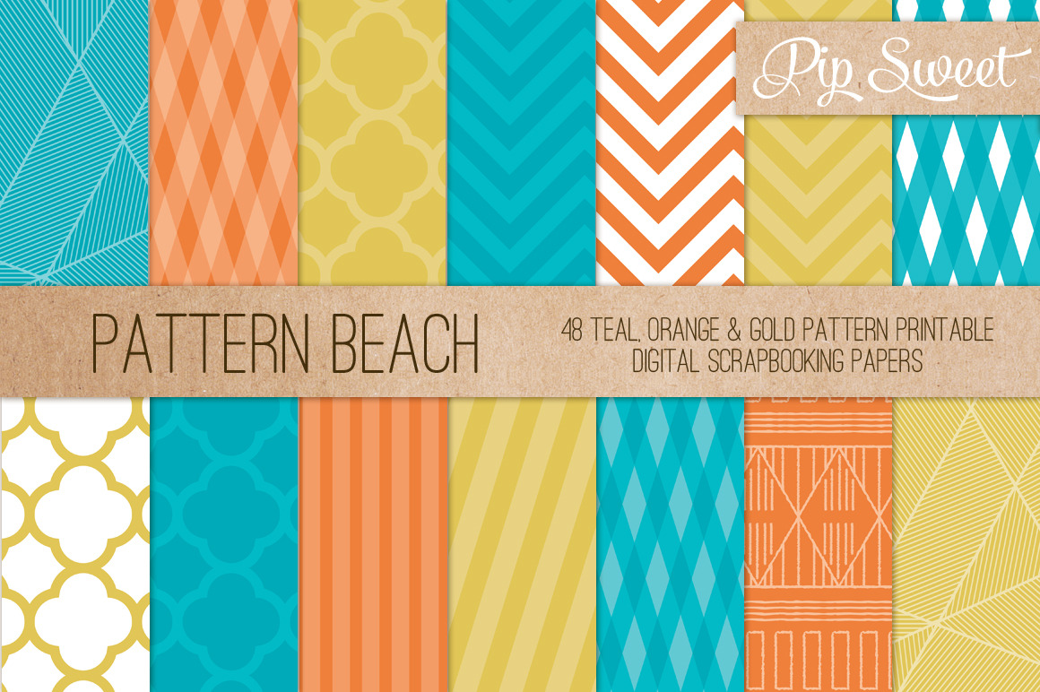 Beach Colour 48 Pattern Set | Graphic Patterns ~ Creative Market