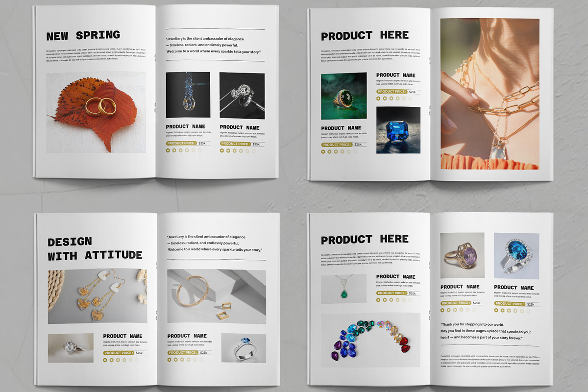 Jewellry Catalog Portfolio Layout