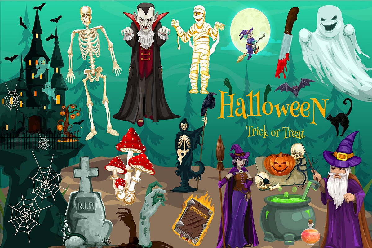 Halloween Clipart Bundle | Creative Market