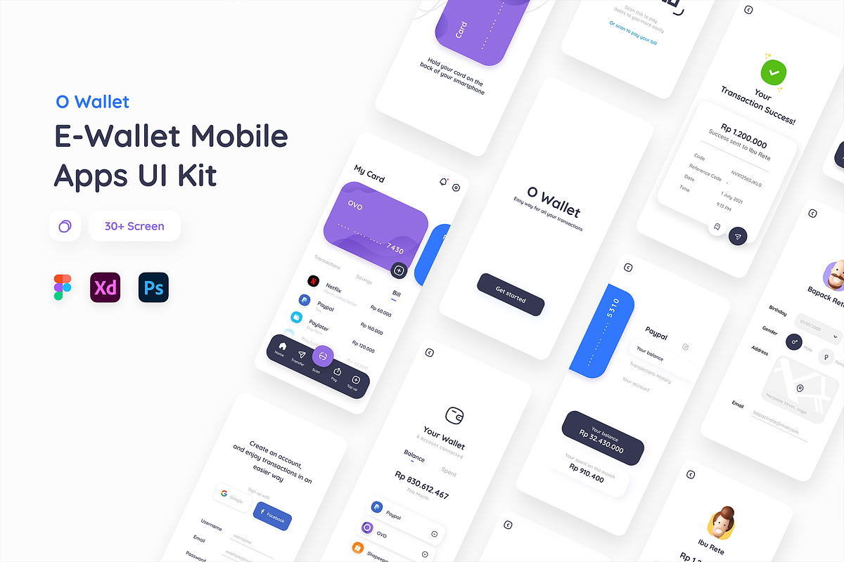 O-Wallet - E-Wallet App, an App Template by SLAB! Design