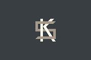 Monogram of Two letters KS or SK., a Branding & Logo Template by lettett