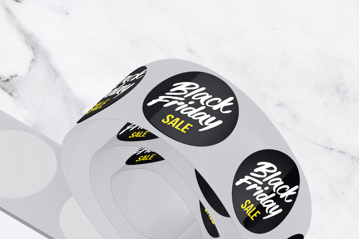 Stickers Roll Mockup, a Mockup by rebrandy