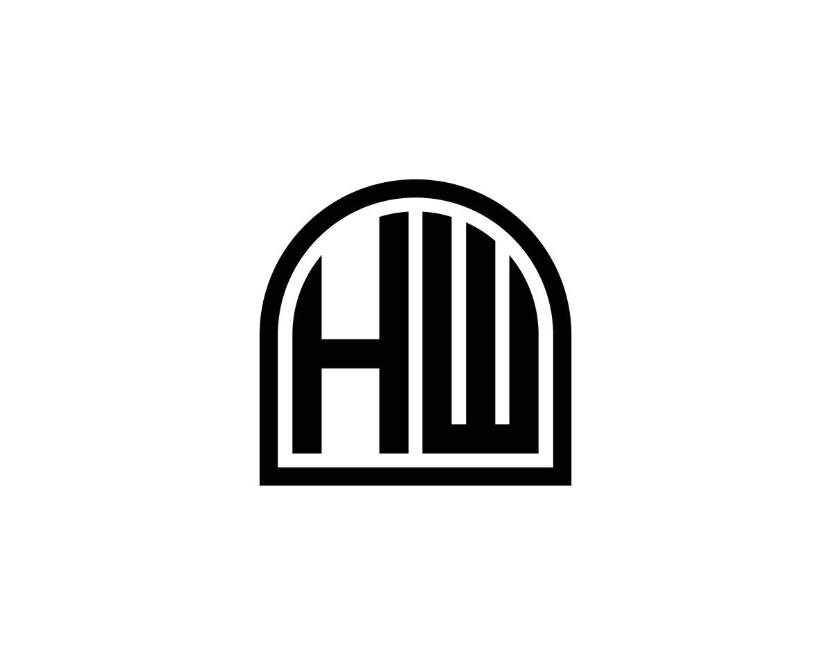 HW logo design vector template, a Branding & Logo Template by xcoolee