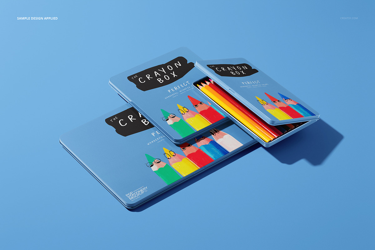 Crayon Boxes Mockup, a Merchandise Mockup by creatsy5 | Creative Market