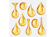 Oil transparent drops. Yellow liquid | Background Graphics ~ Creative ...