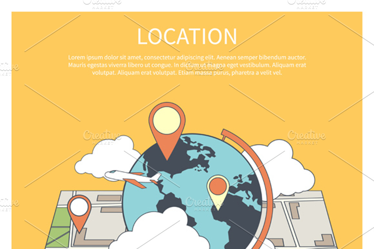 Location Concept. World Map, a Technology Illustration by robuart