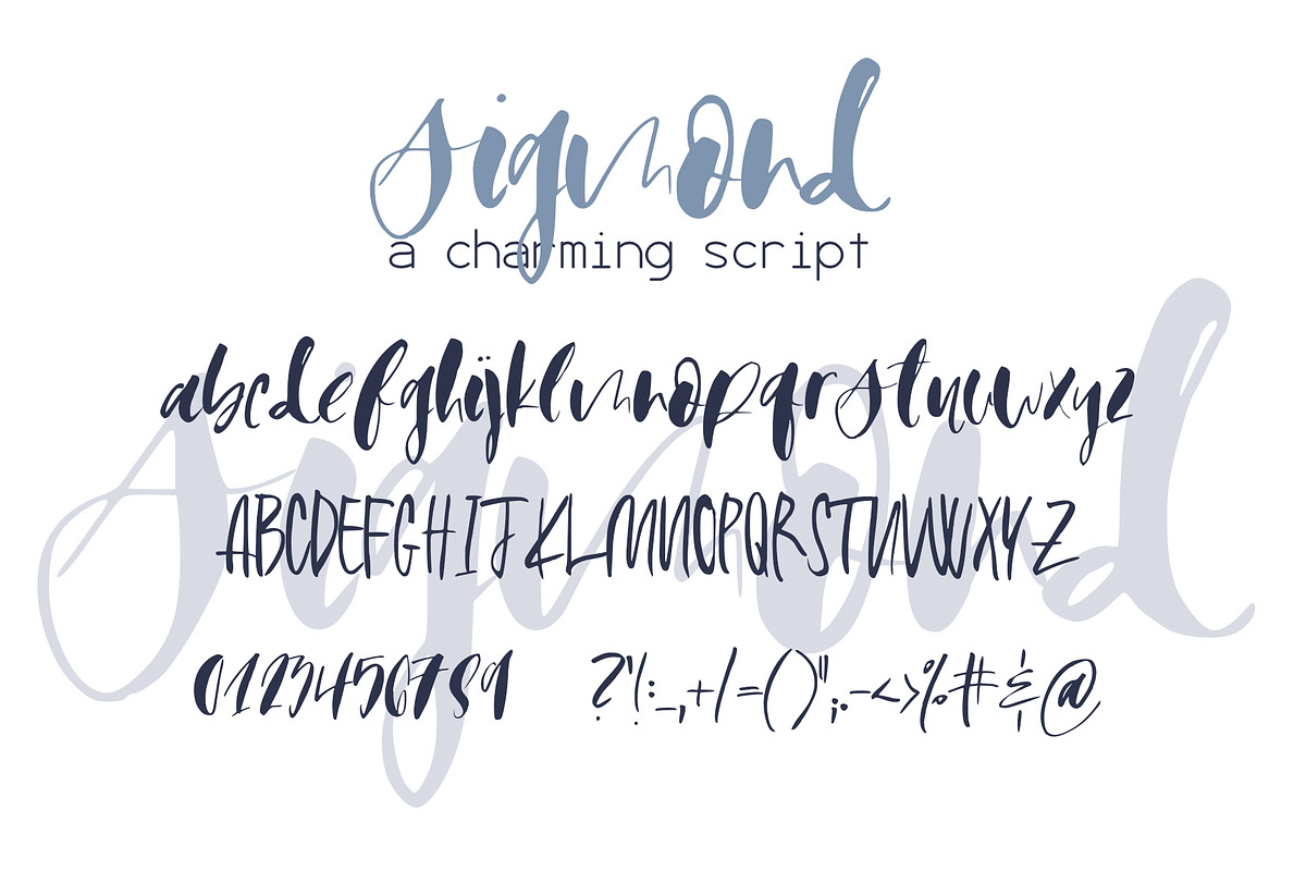 Sigmond Font, a Script Font by SophieSaxo