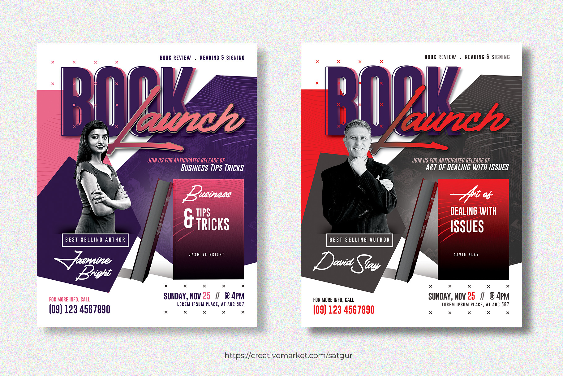 Book Launch Flyer Template