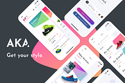 AKA UI Kit - Ecommerce Shoes Product, an UI Kit Template by Mozza Shop UI
