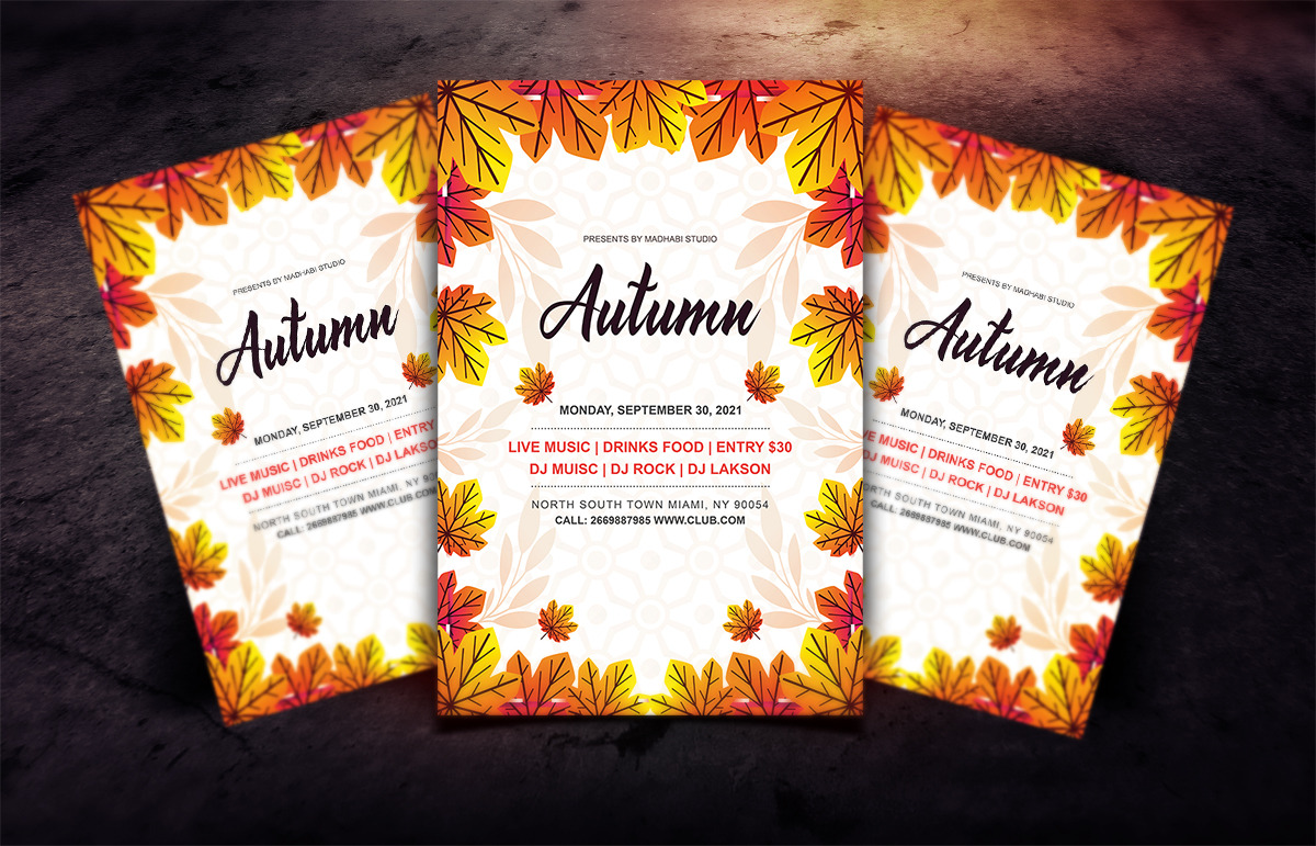 Autumn Flyer Template, a Flyer Template by Madhabi Studio