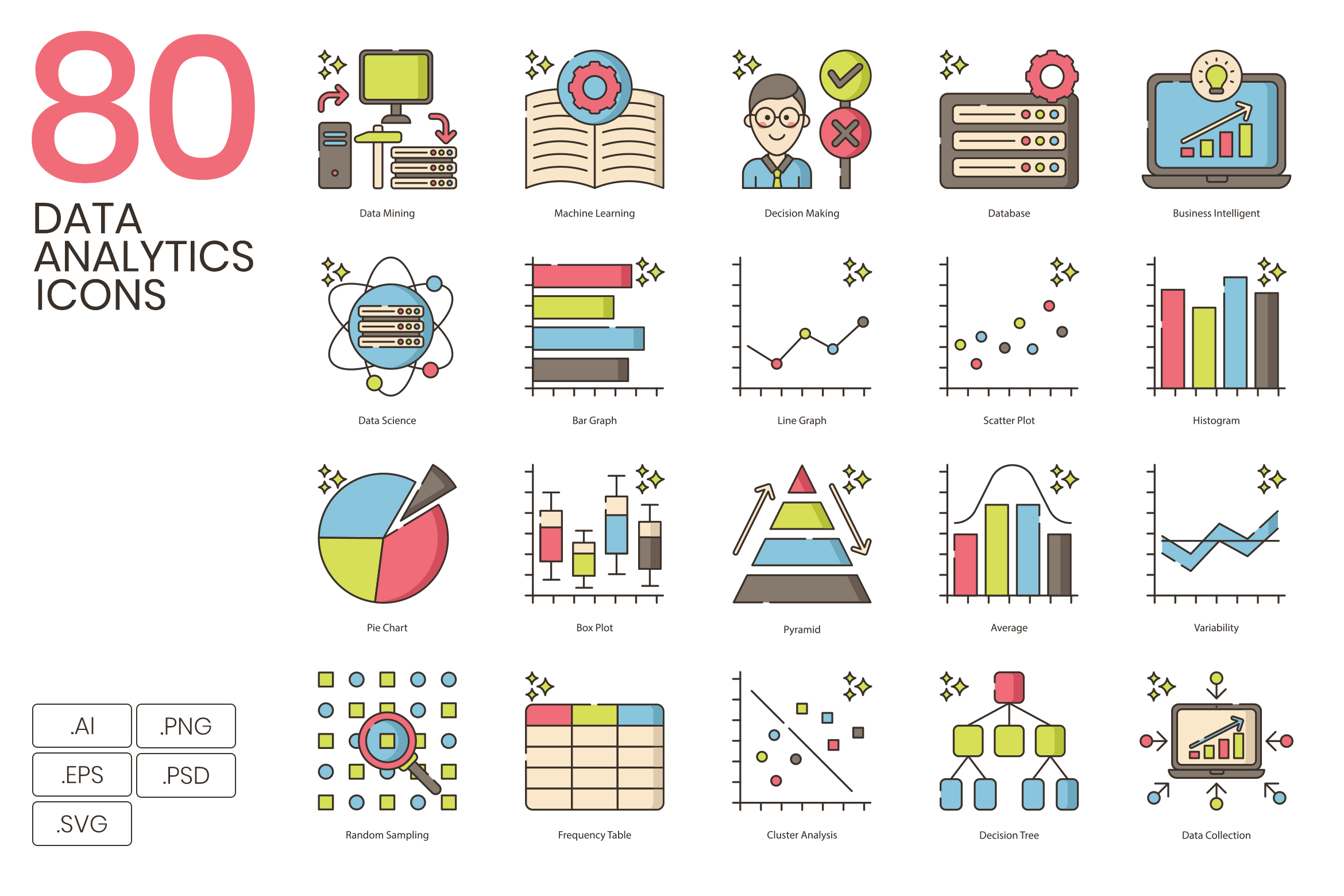 Data Analytics Icons Price 50% off, an Outline Icon by Flat Icons ...