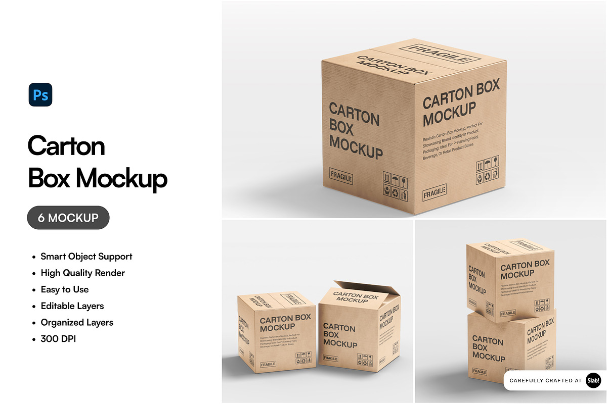Carton Box Mockup, a Packaging Mockup by SLAB! Design