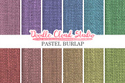 Pastel Burlap Fabric digital paper, a Pattern Graphic by Doodle Cloud ...
