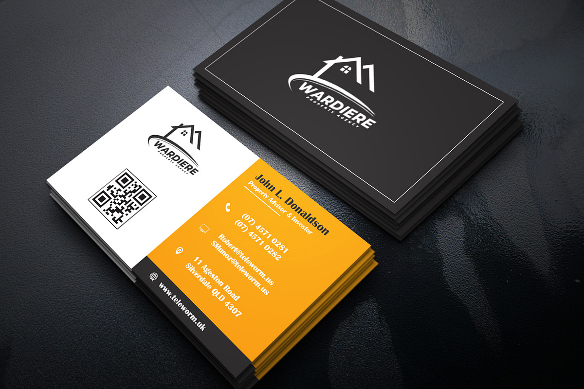 Editable Double Layout Card Template PSD