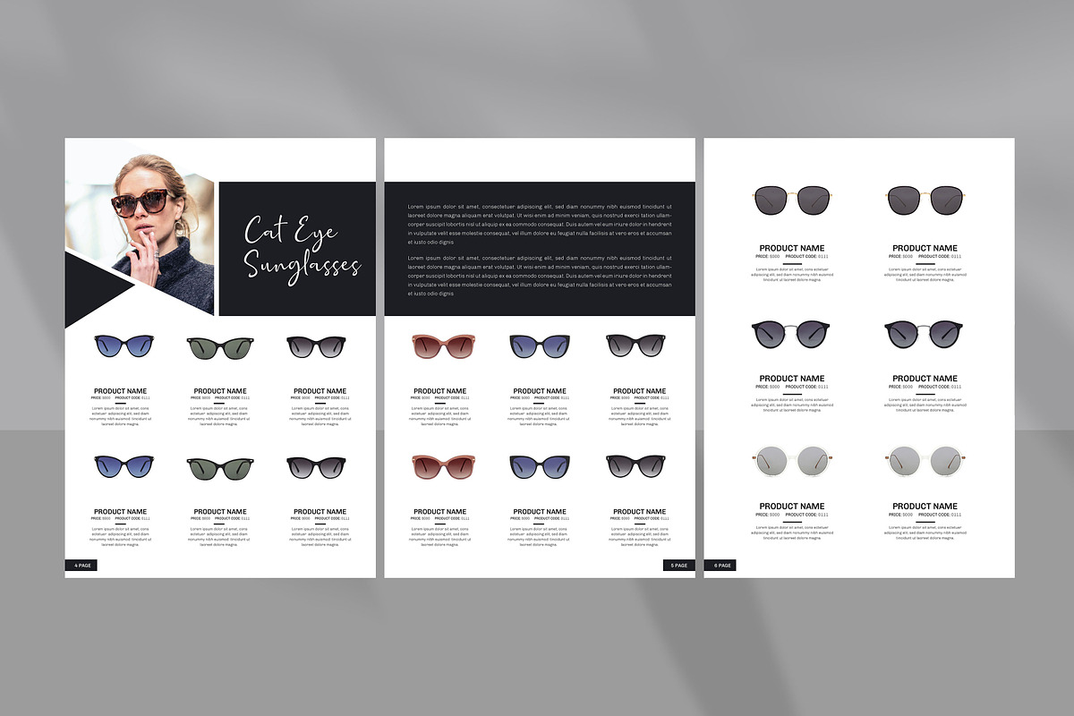 Sunglasses Product Catalog Template, a Brochure Template by afsar.hossain