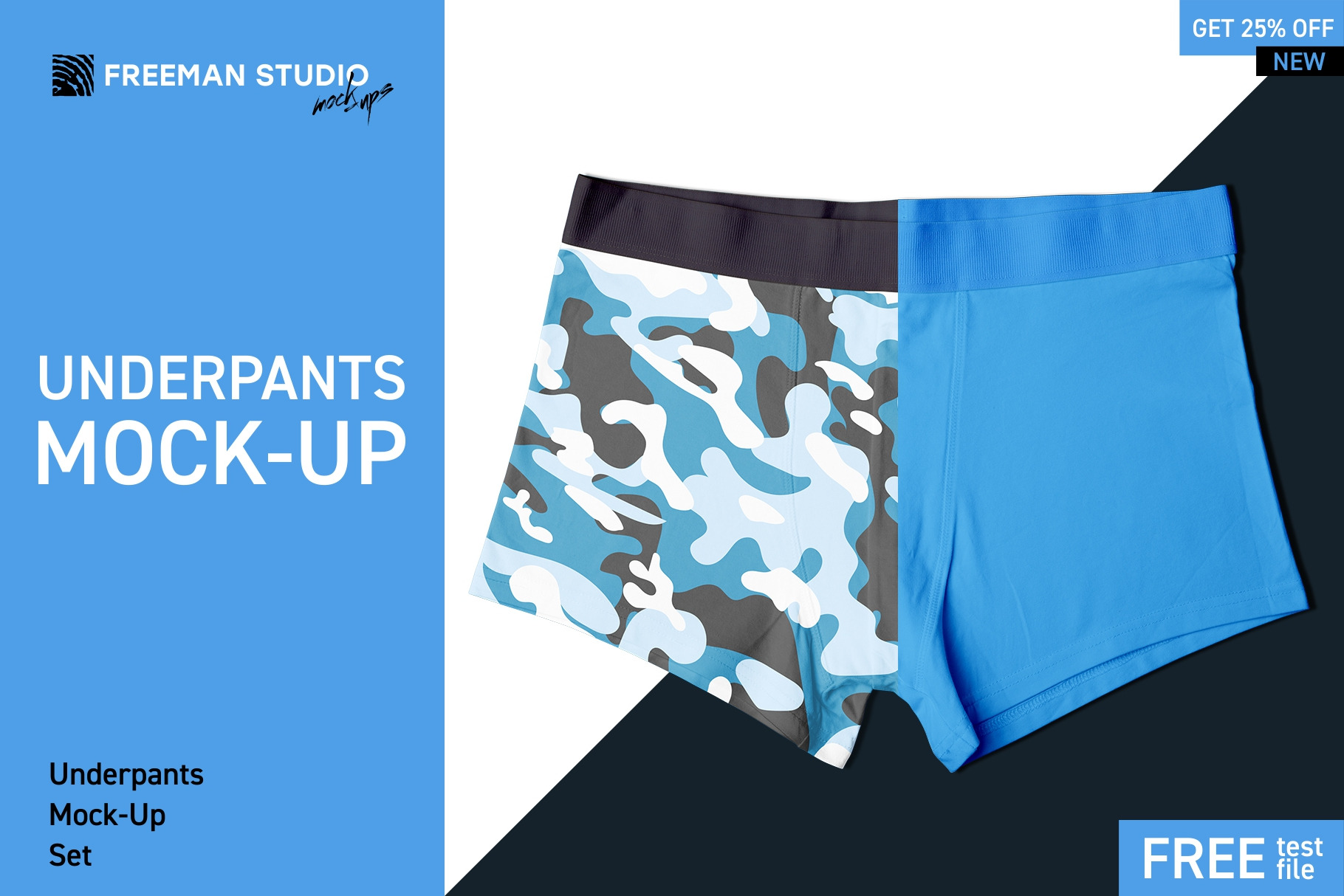 Underpants Mock-Up Set, a Bottom Mockup by Freeman Studio