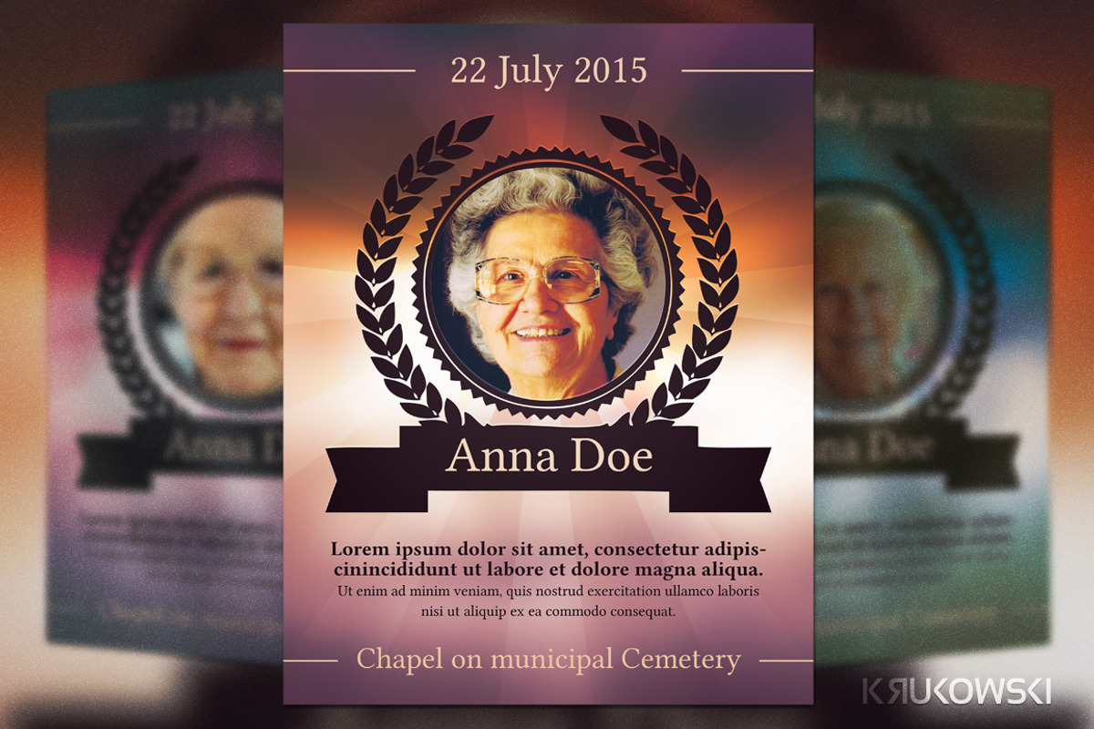 Burial Flyer Template, a Flyer Template by Krukowski Graphics