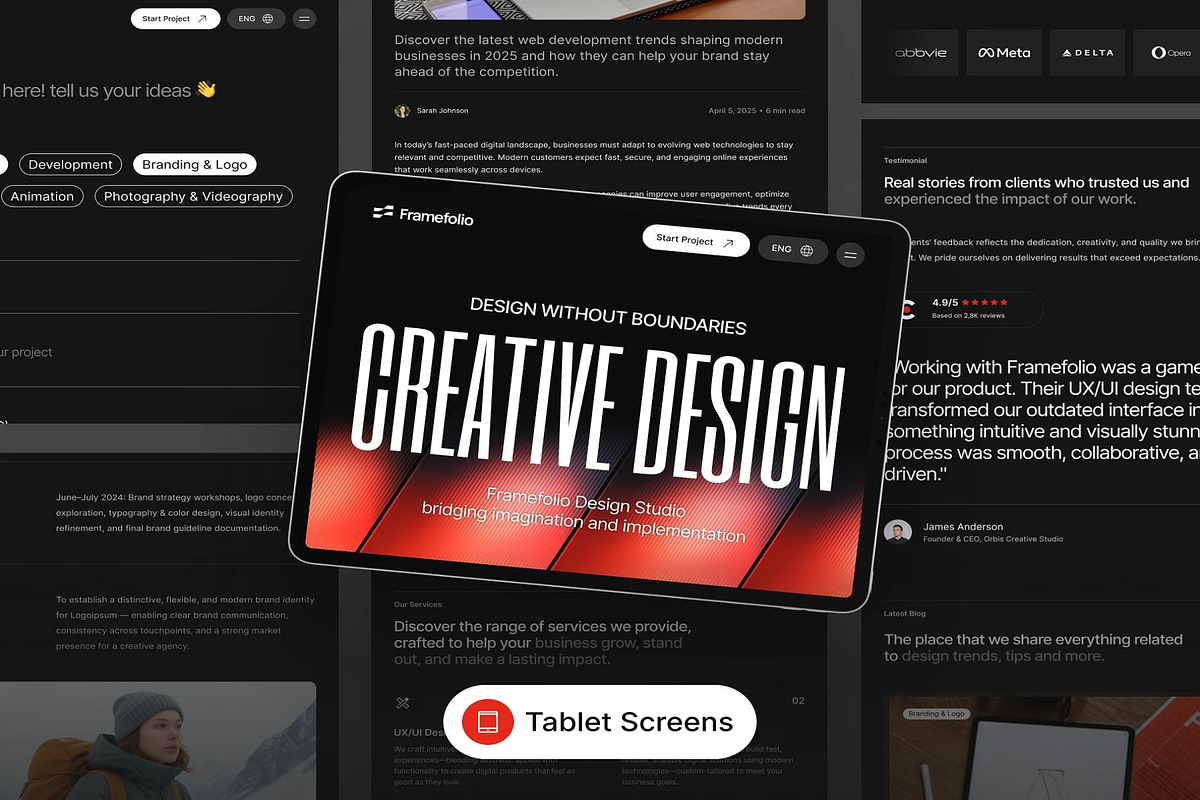 Framefolio - Digital Agency Website