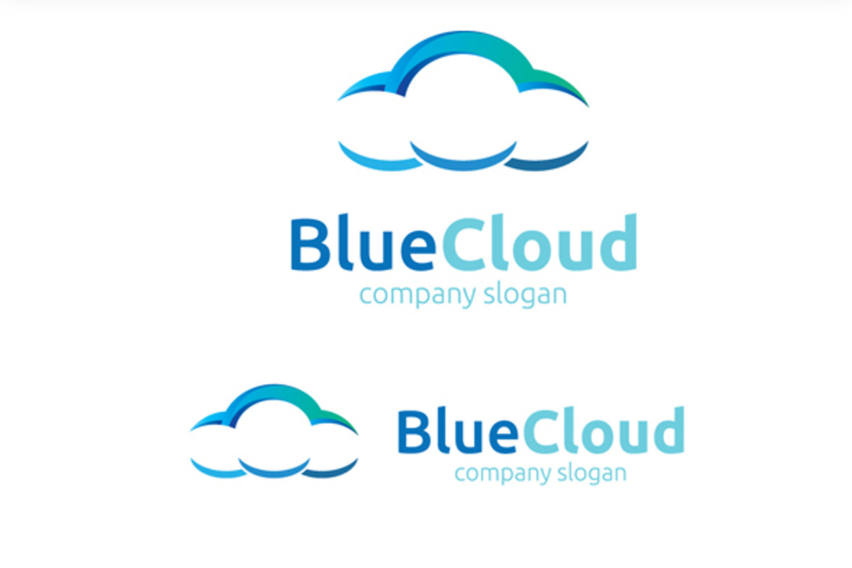 Blue Cloud logo, a Branding & Logo Template by rotree_man